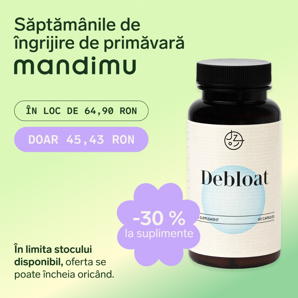 Gata cu balonarea (Debloat) – Mandimu.ro